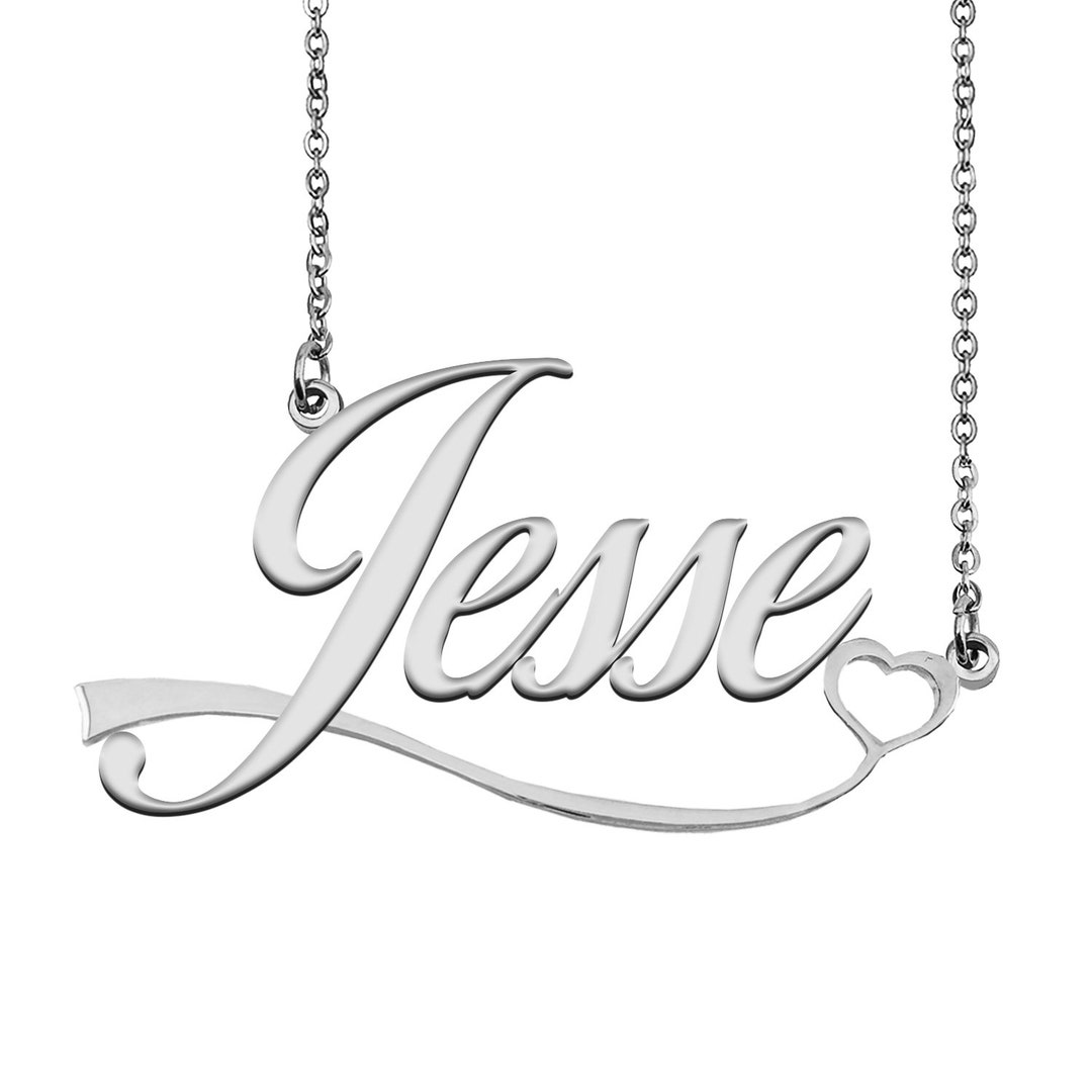 Name Necklace Custom Jesse Name Charm Necklace Engraved Name - Etsy UK