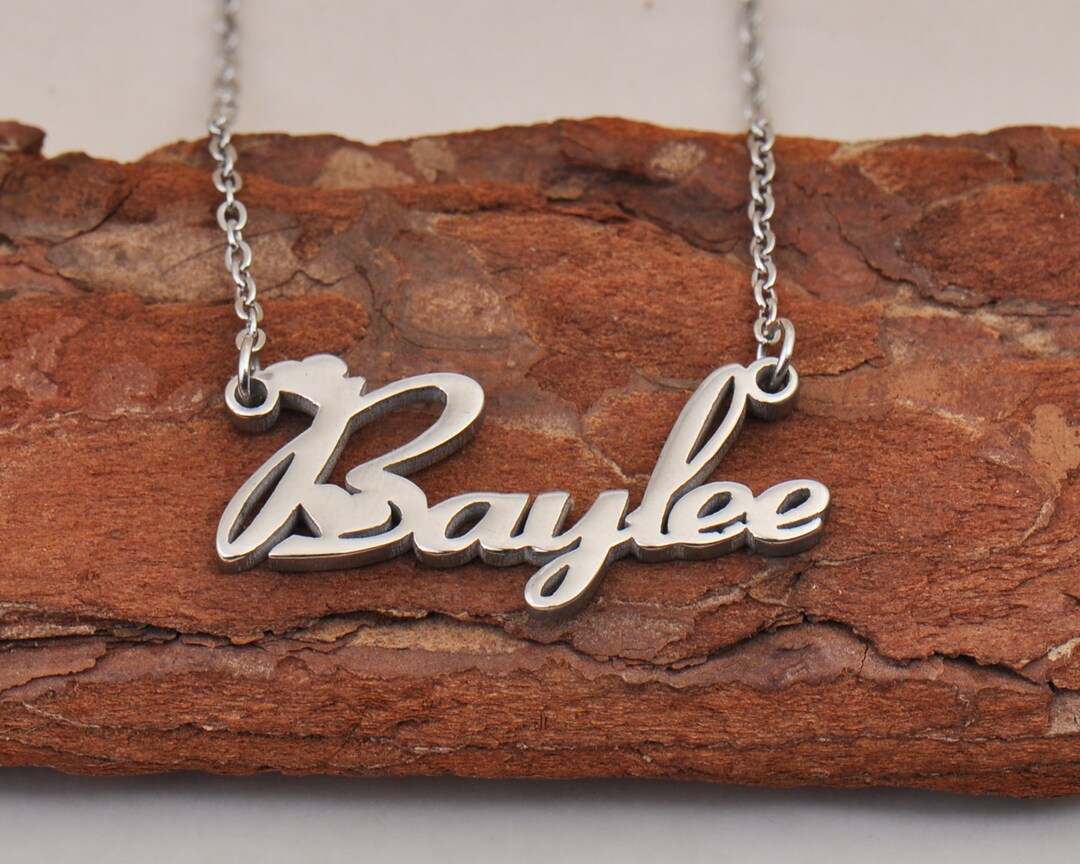 Baylee Dainty Name Necklace Personalized Your Name Necklace - Etsy