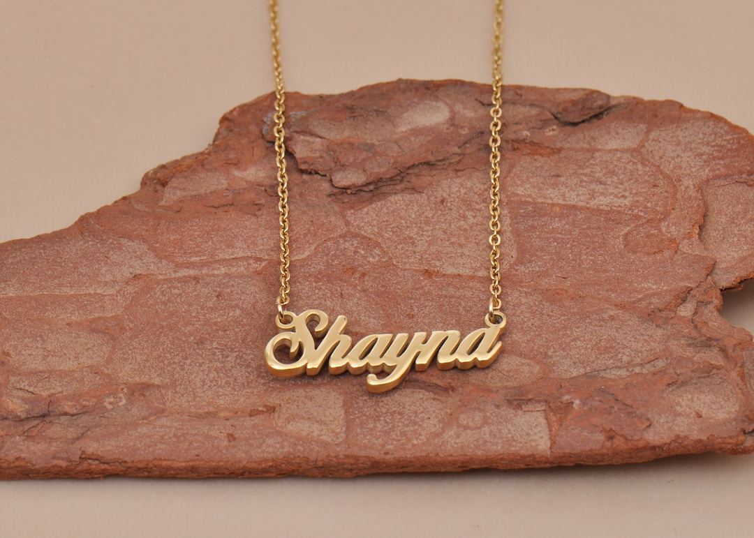 Shayna Customized Name Necklace Name on Necklace Name - Etsy