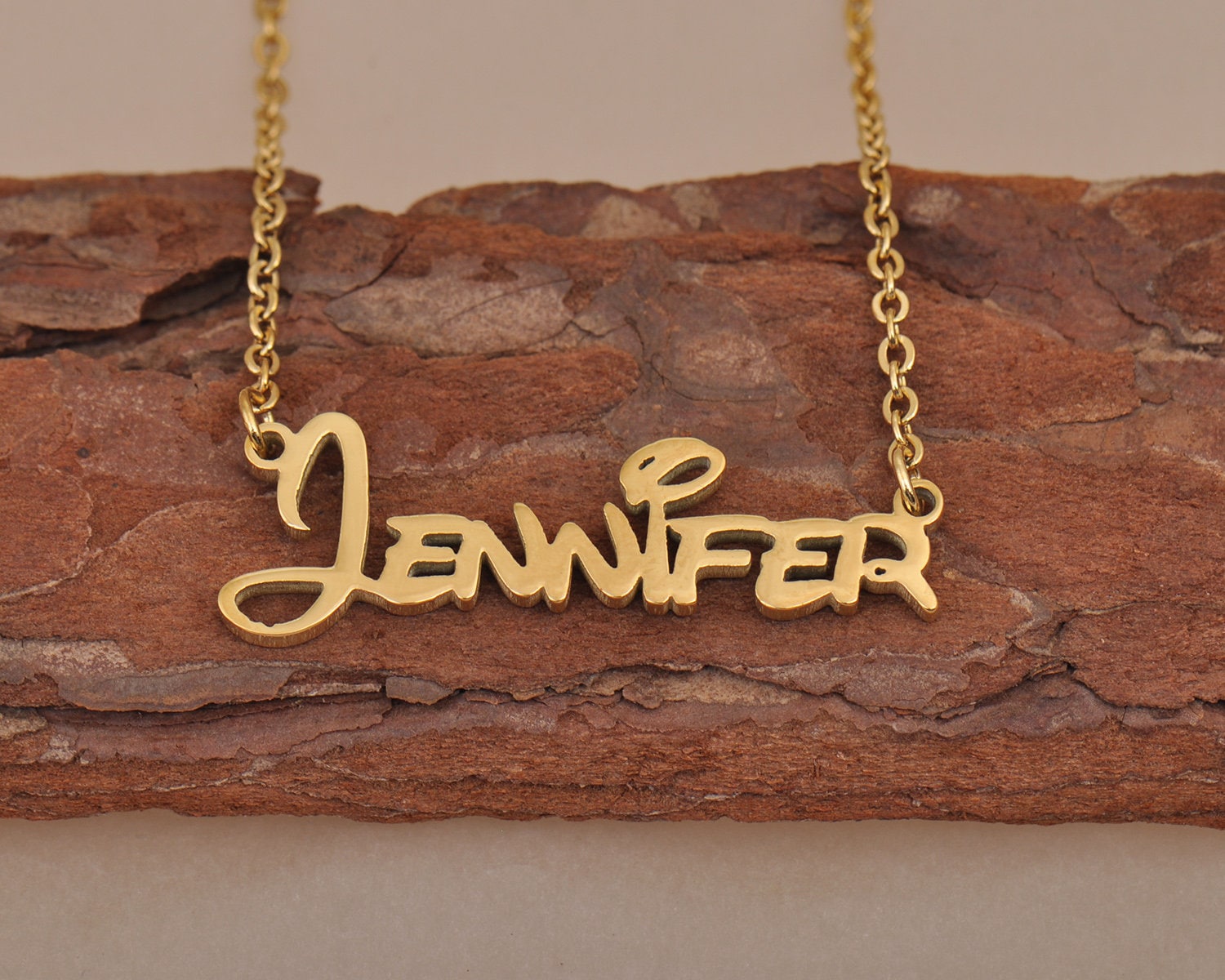 Jennifer Gift Naam Ketting aangepaste naam op ketting - Etsy Nederland