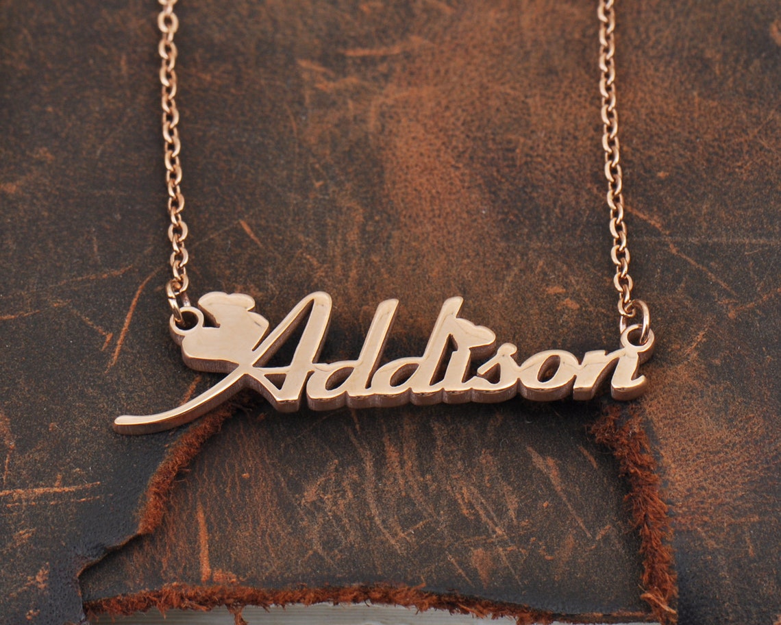 Addison Customized Name Necklace Dainty Letter Name Necklace - Etsy