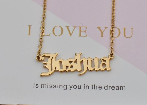 Joshua name necklace store