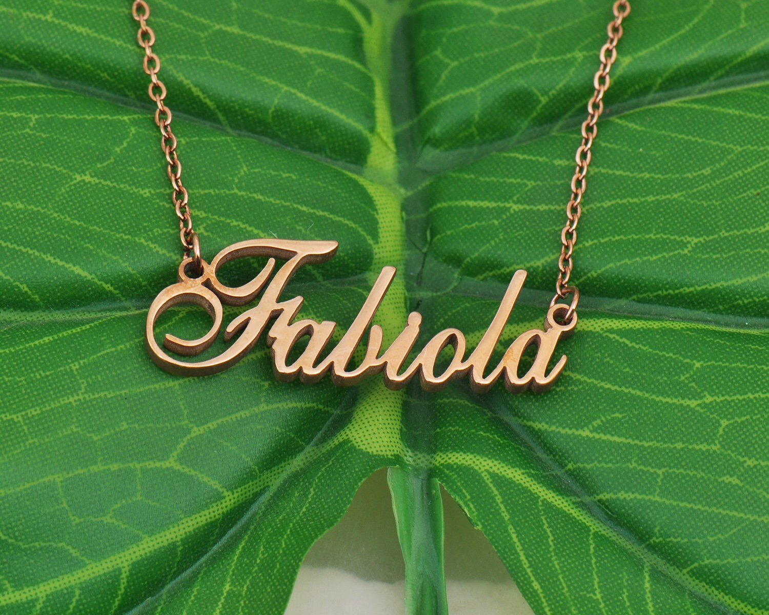 Fabiola Name Necklace Customized Letter Name Necklace | Etsy