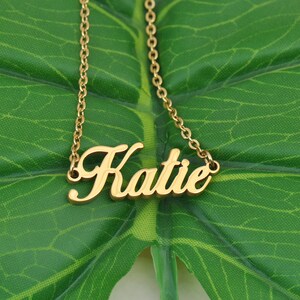Katie Gift Name Necklace, Customized Gold Name Necklace, Necklace With ...