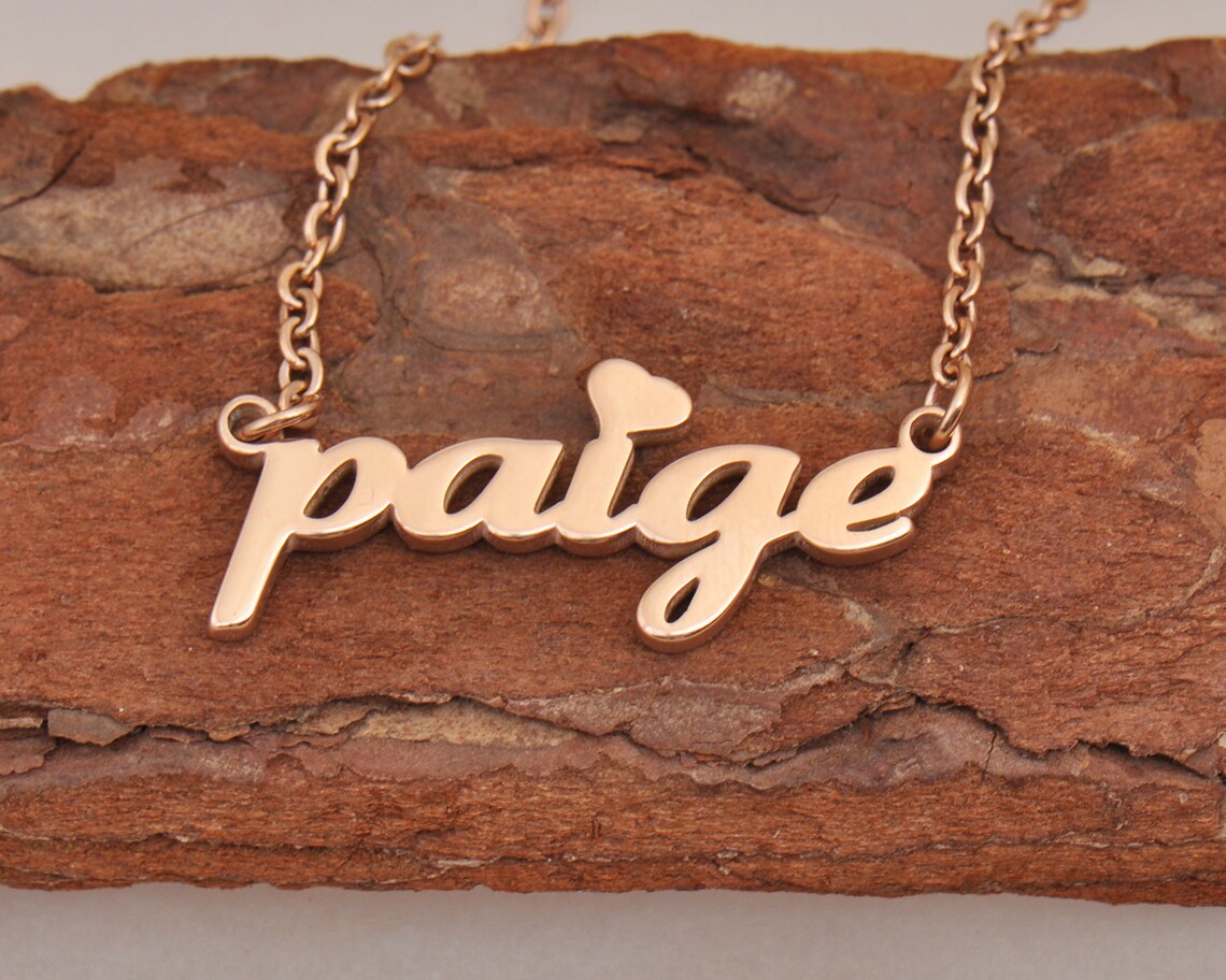 Paige Customized Name Necklace Exclusive Name Necklace Name - Etsy