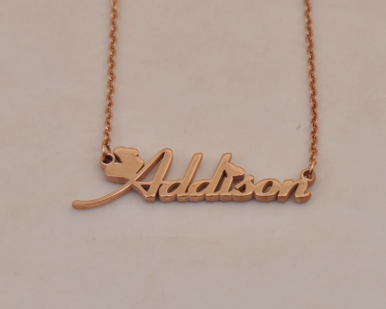 Addison Customized Name Necklace Dainty Letter Name Necklace - Etsy