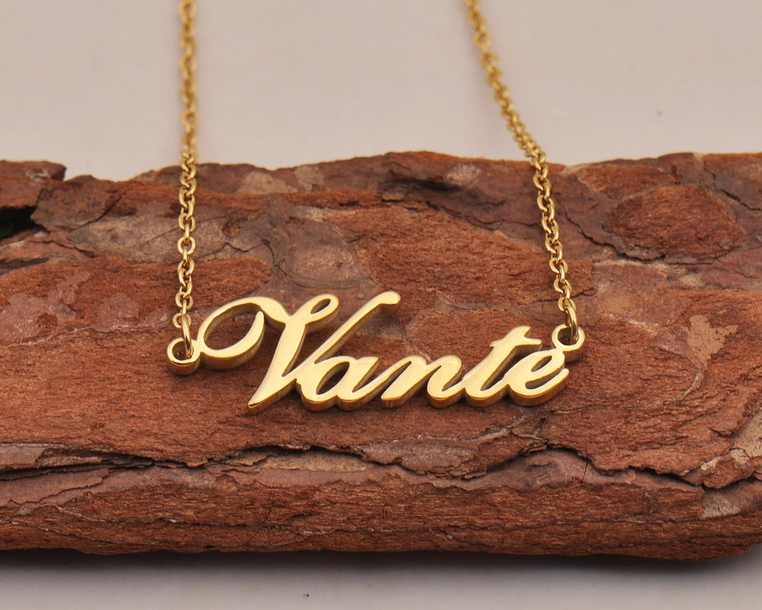 Personalized Name Necklace, Name Necklace for Vante, Custom Dainty ...