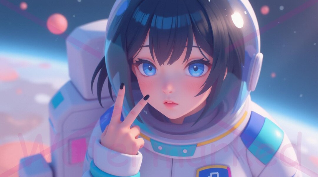 42 Gorgeous Anime Astronaut Girl Wallpapers • Kawaii Sci-fi Space ...