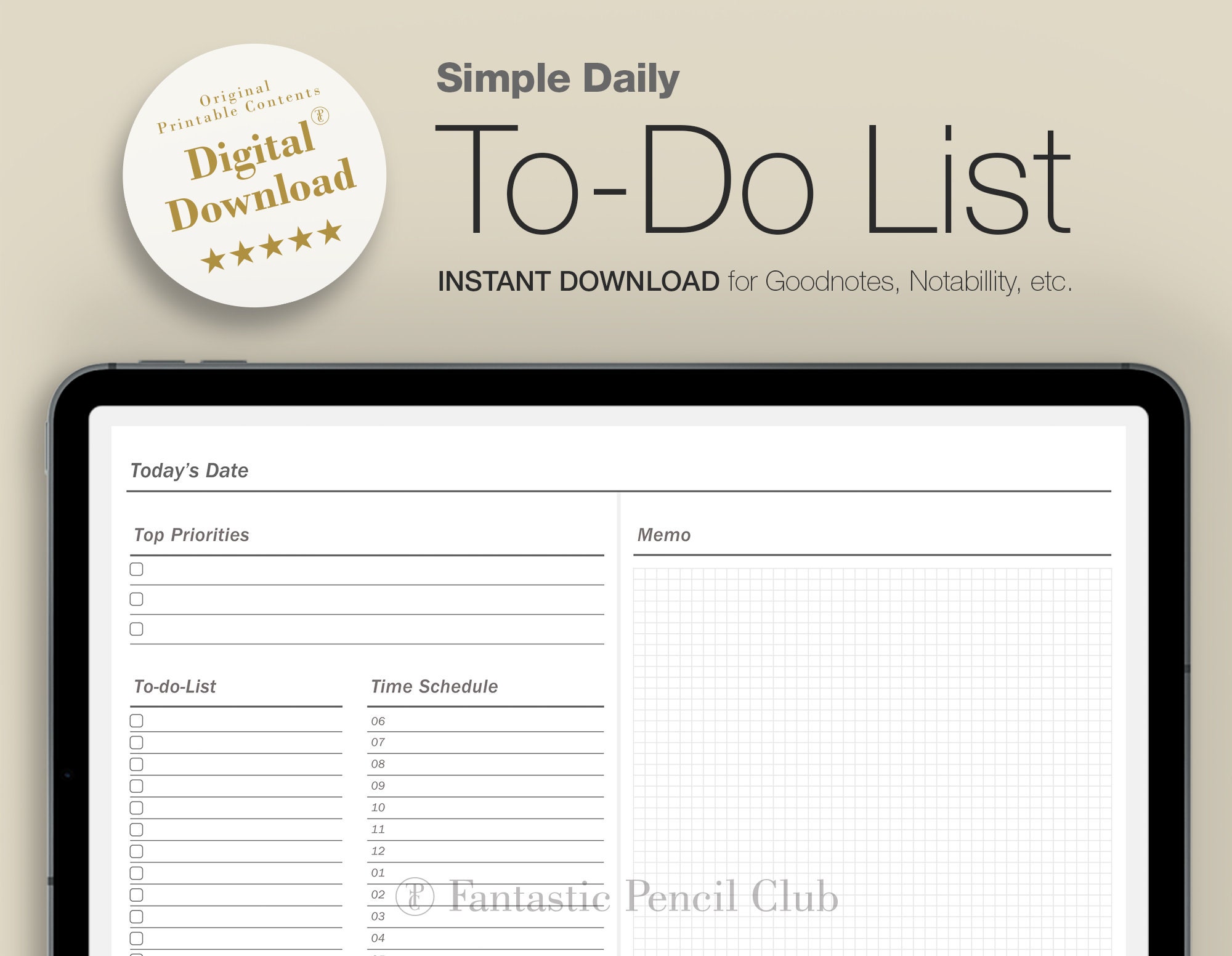 Templates iPad Digital Planner PNG INSTANT DOWNLOAD 80 Simple Mood ...