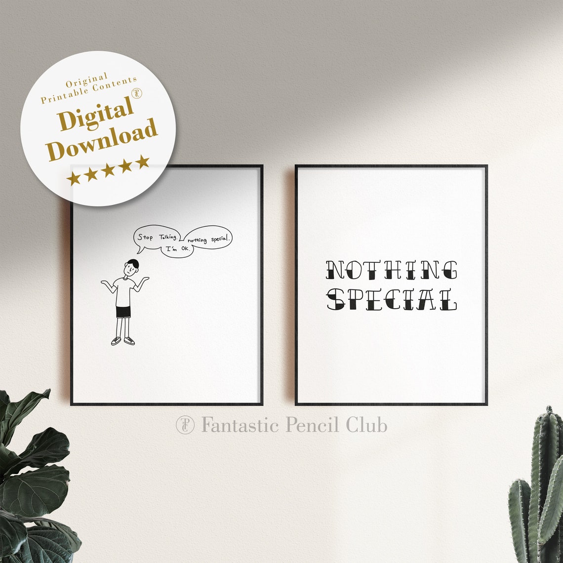 Set of 2 Nothing Special Printable Prints Quotes Poster - Etsy