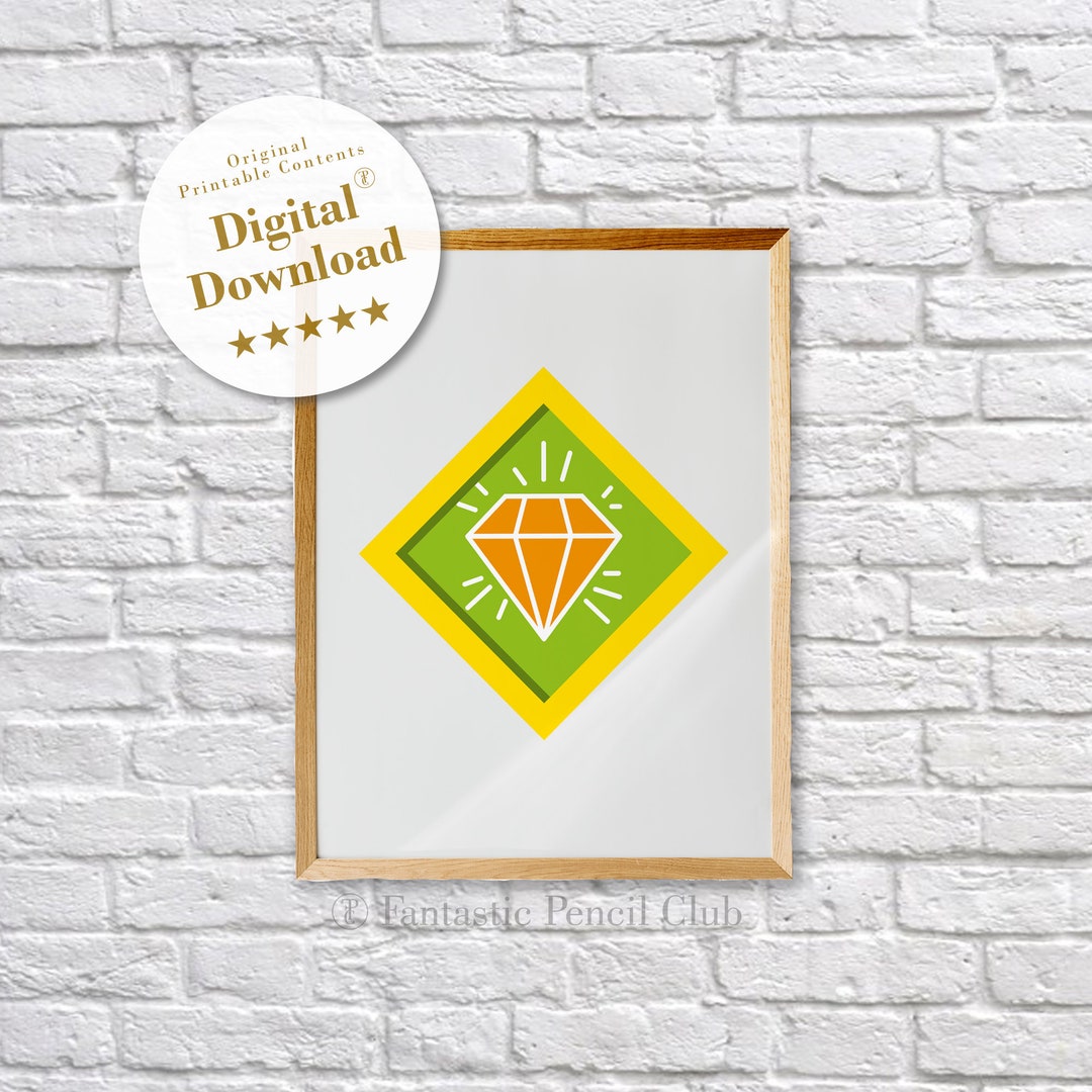 Sea Scout Badge Treasure Poster for Baby, Printable Art, Colorful ...