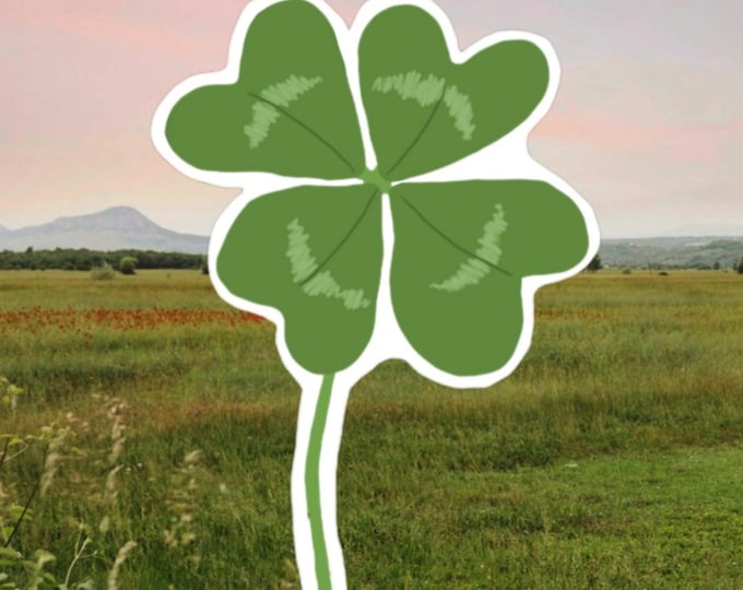Four Leaf Clover Sticker || 1.5" || Vinyl Decal for Laptop or Water ...