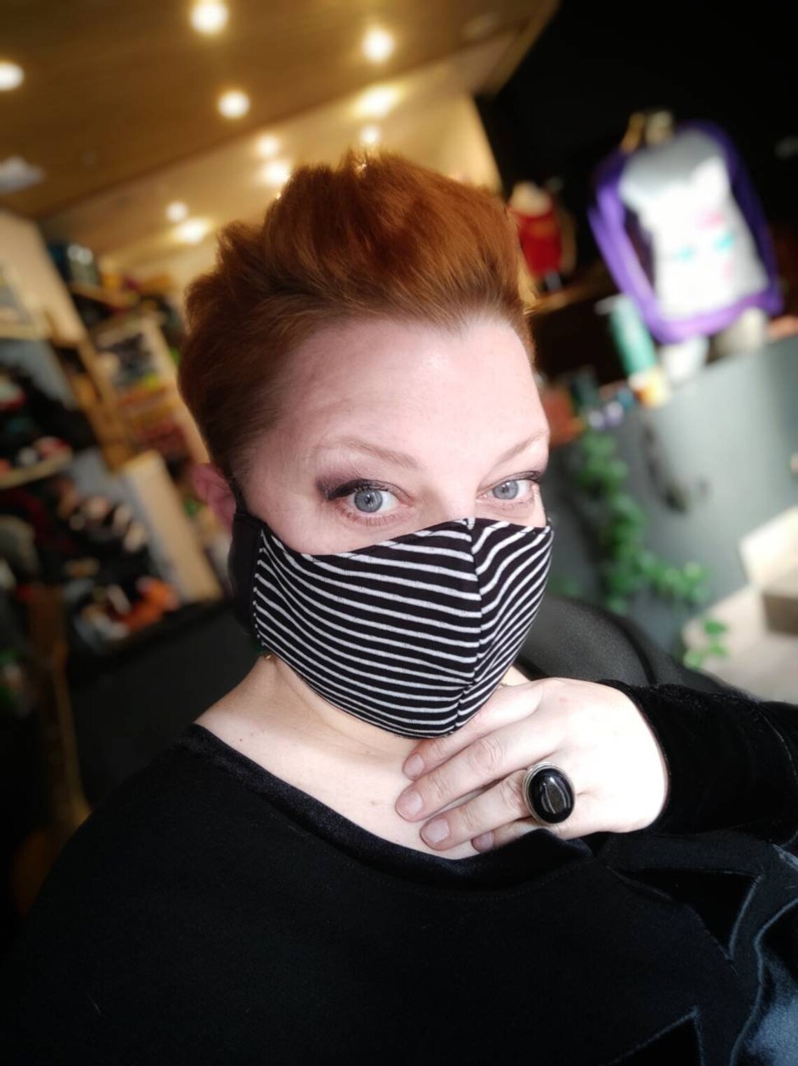 Striper Everyday Handmade Fask Mask, Washable Reusable Protective ...