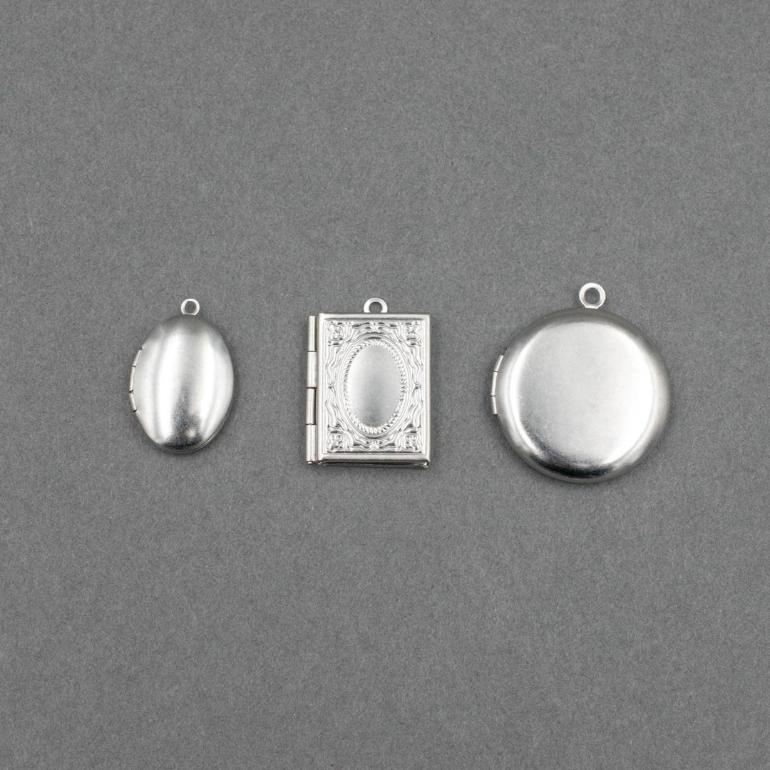 Blank Stainless Steel Photo Locket Pendant Charm: Jewelry Making ...