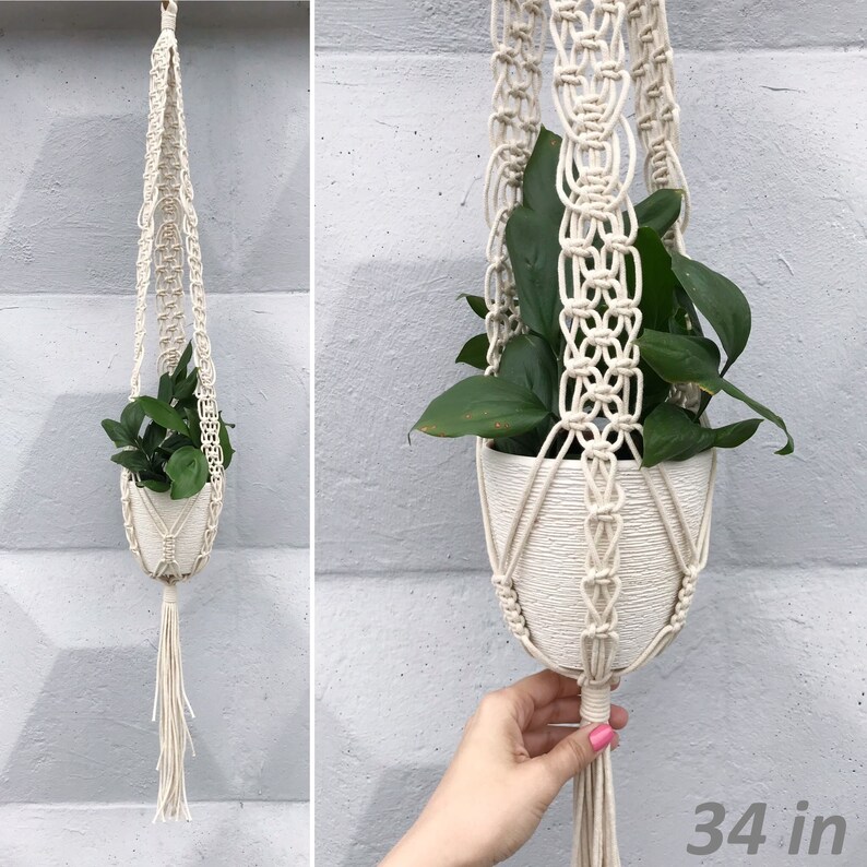 Macrame Planter Large Macrame Planter Plant Hanger Macrame | Etsy
