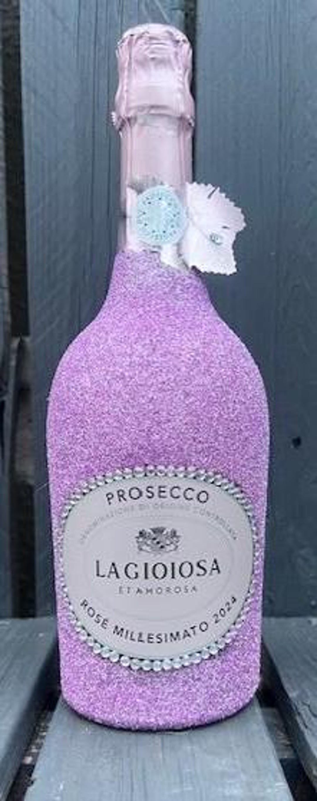 Empty Glitter Prosecco Bottle - Etsy UK