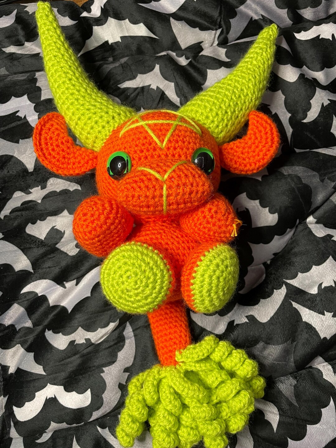 Orange and Green Baphomet - Etsy