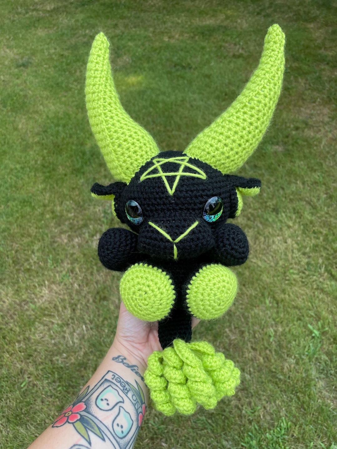 Green and Black Baphomet - Etsy