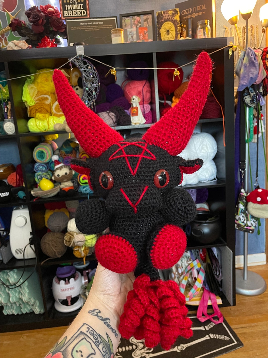 Red and Black Baphomet - Etsy