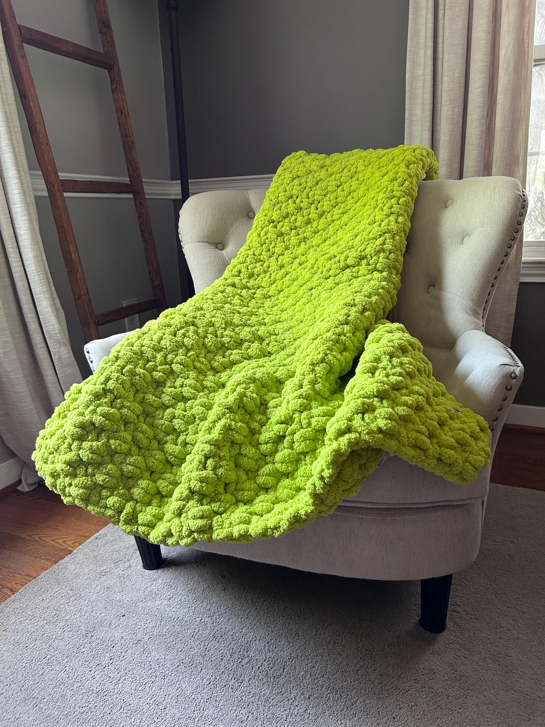 Key Lime Green Blanket - Bright Green Throw Blanket - Fun Funky Green ...