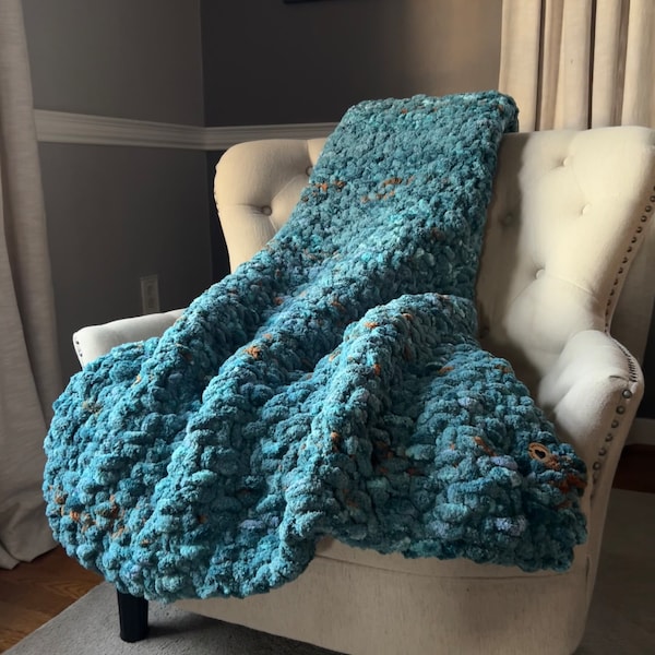 Teal Throw - Etsy