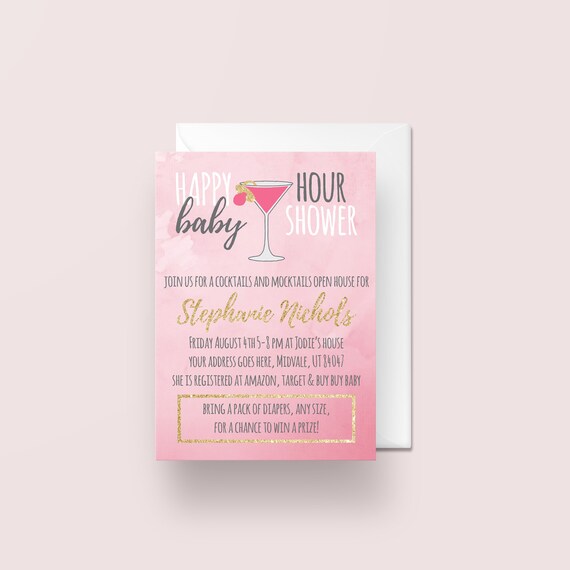 Cocktail Baby Shower Invitations