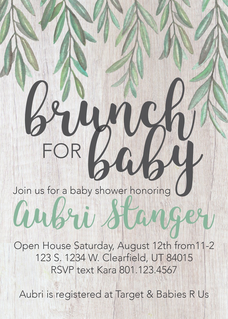 Brunch for Baby Shower Invite - Etsy