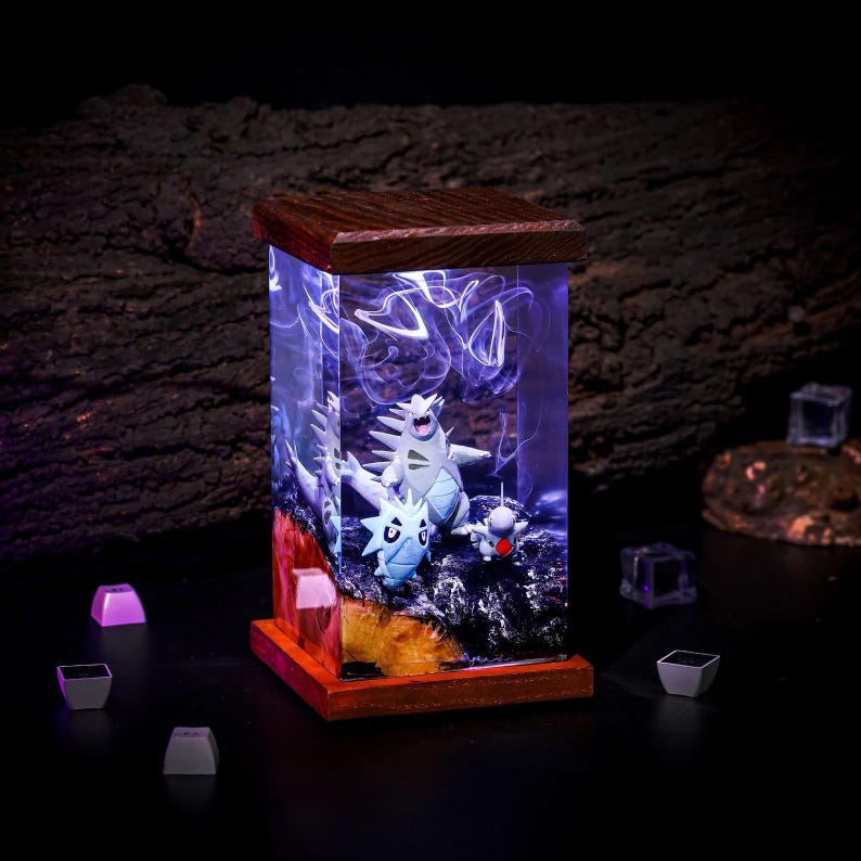 Tyranitar Pok.emo.n Epoxy Lamp Custom Pokemon World Resin Lamp Resin ...