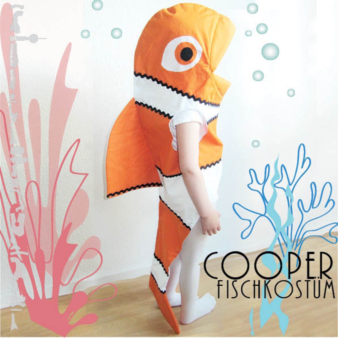 Sewing Pattern Fish Costume "cooper" - Etsy