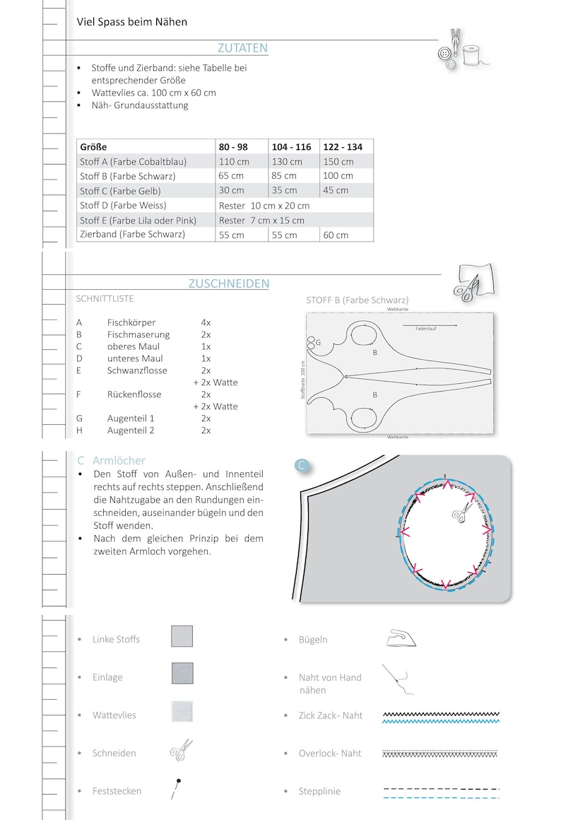 Fish Costume Pattern 