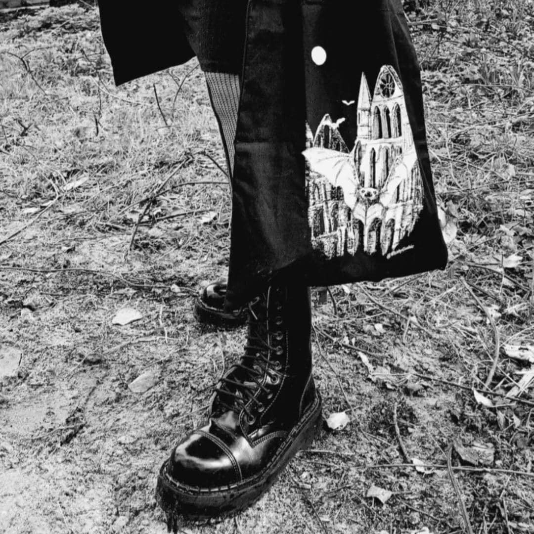 Gothic Bat Art Totebag; 'guardians of the Abbey' - Etsy