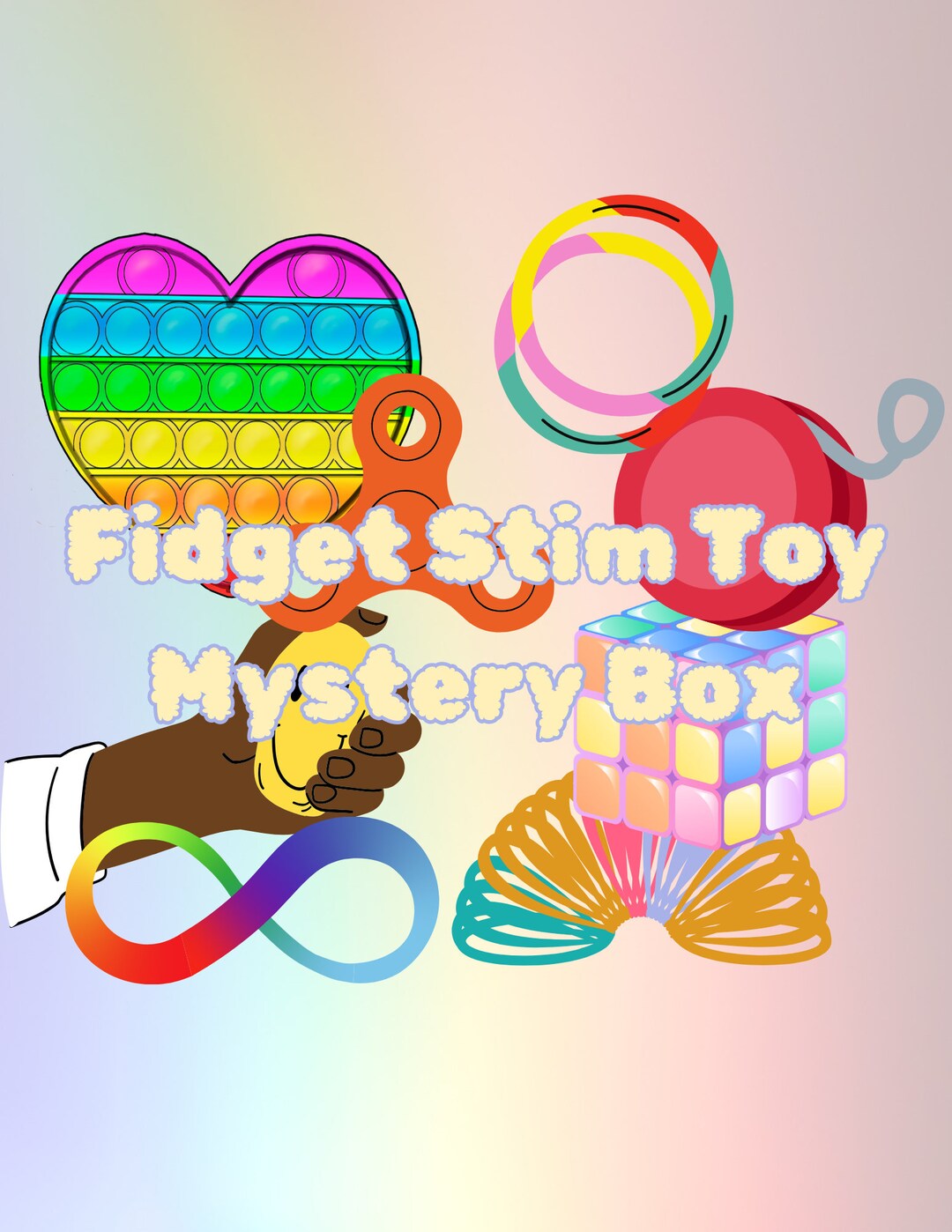 Stim Toy Fidget Mystery Surprise Box Handpicked Sensory Toys for Stress ...