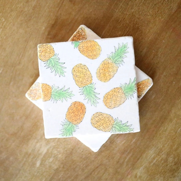 Pineapple Coaster - Etsy