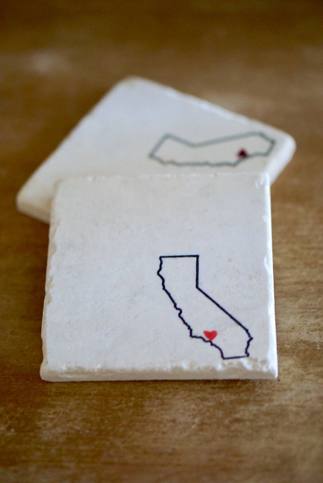 California Marble Coasters /california Housewarming/ California Decor ...