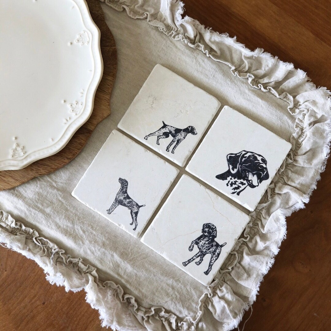 German Short Haired Pointer Coasters/ GSP Coasters/ Pointer Gift ...