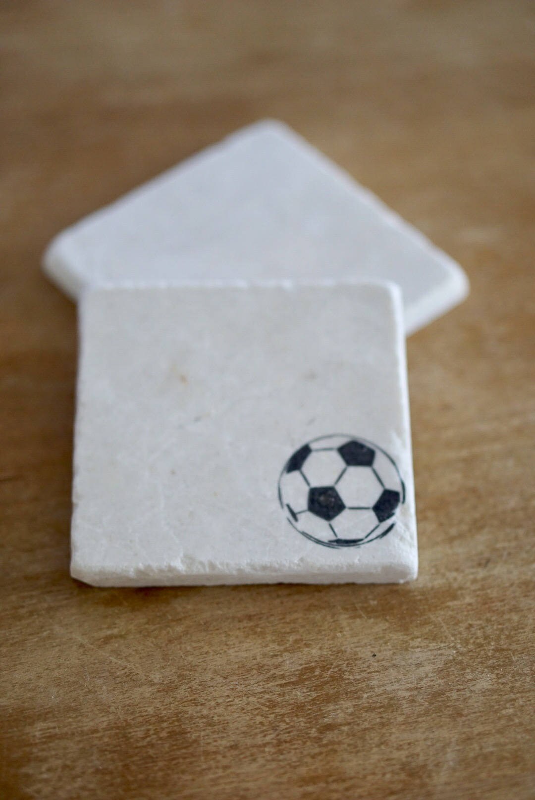 Soccer Ball Marble Coaster Soccer Ball Gift Custom Drink Tile Marble ...