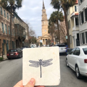 Dragonfly Marble Coasters, Dragonfly Gift, Dragonfly Decor, Mother's ...