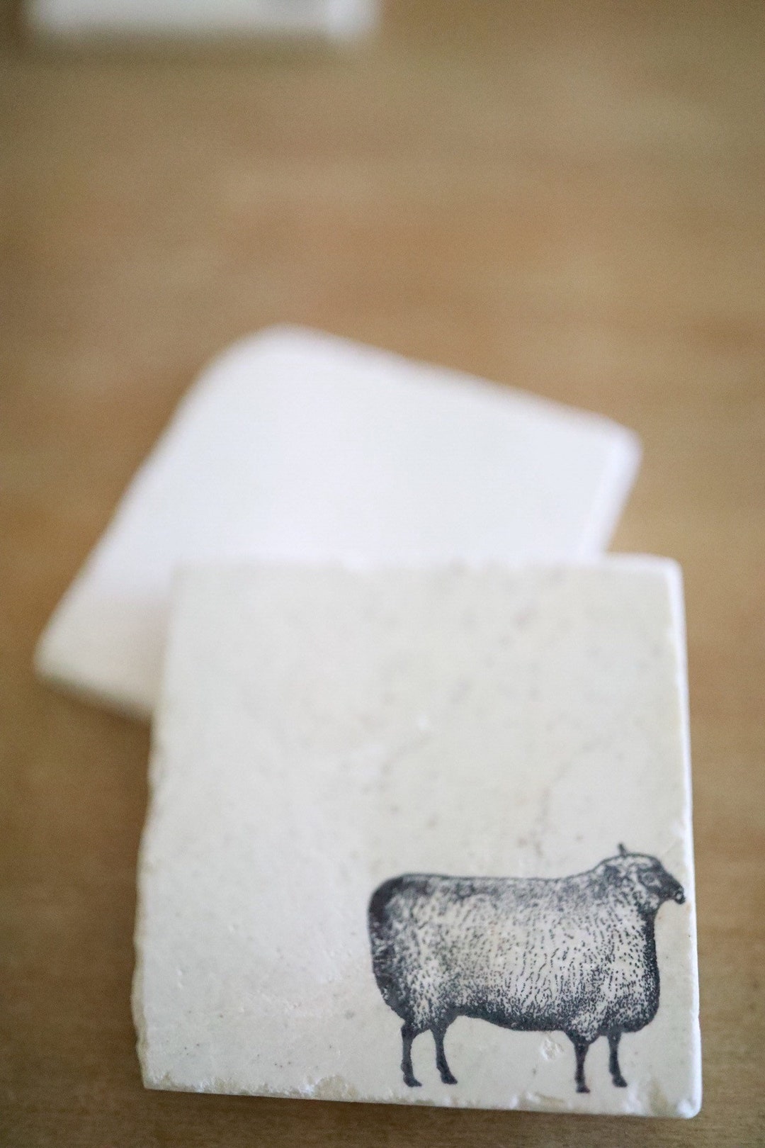 Farmhouse Decor Sheep Marble Coasters/ Farmhouse Coasters/ Farm Animal ...