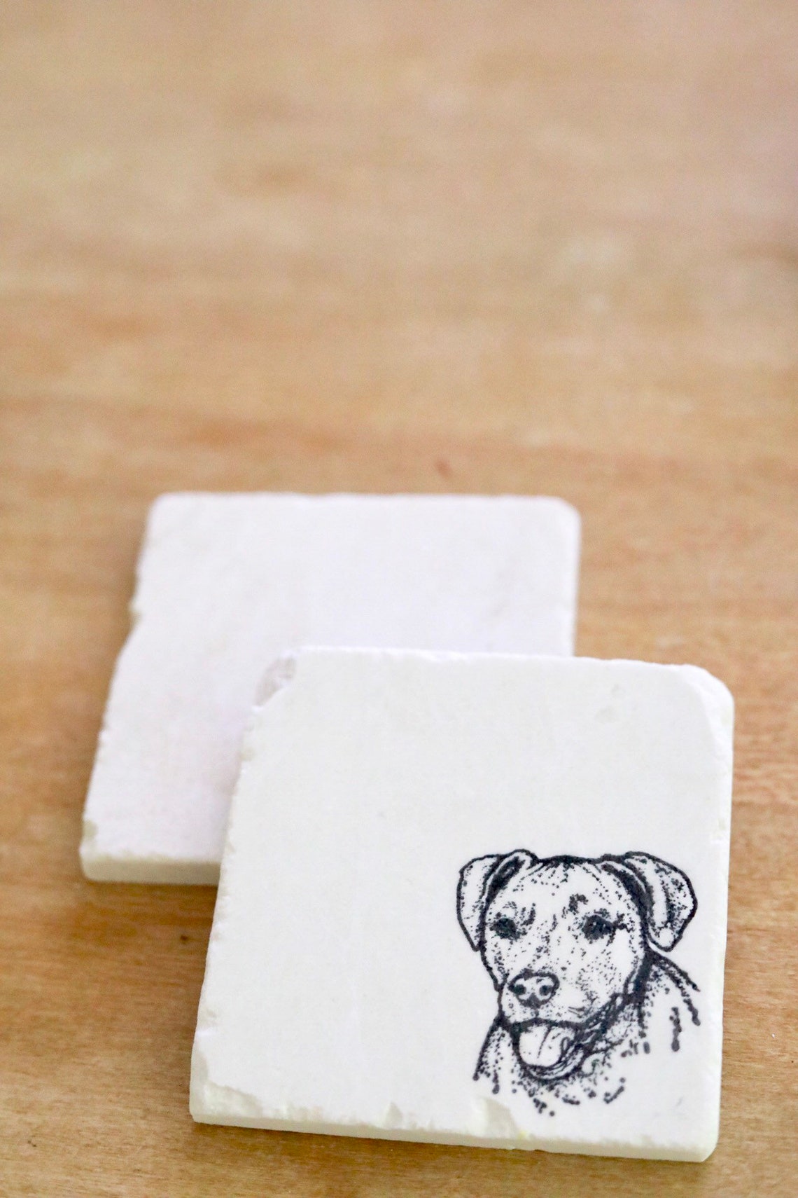 Pitbull Dog Marble Coaster Set/ American Pitbull Terrier/ Pitbull Gift ...