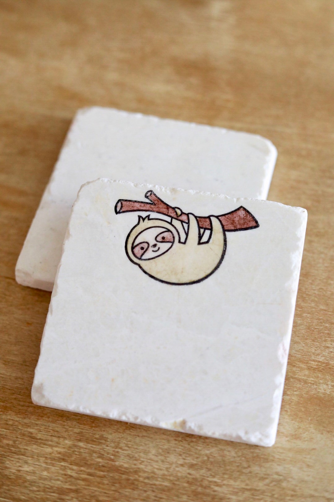 Sloth Marble Coasters/ Sloth Home Decor/ Sloth Gift/ Marble - Etsy