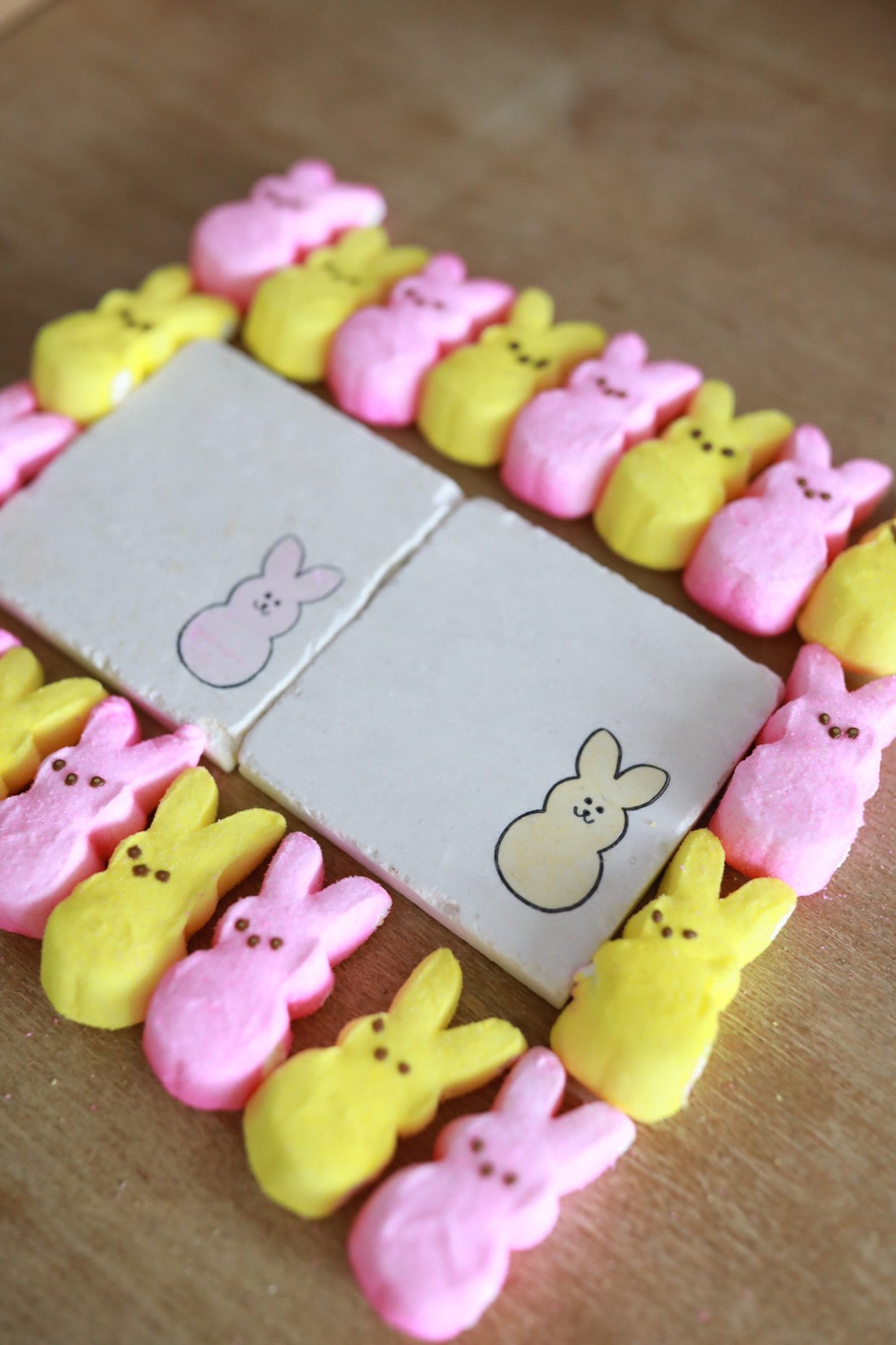 Easter bunny Marshmallow marble coaster gifts/ easter bunny | Etsy