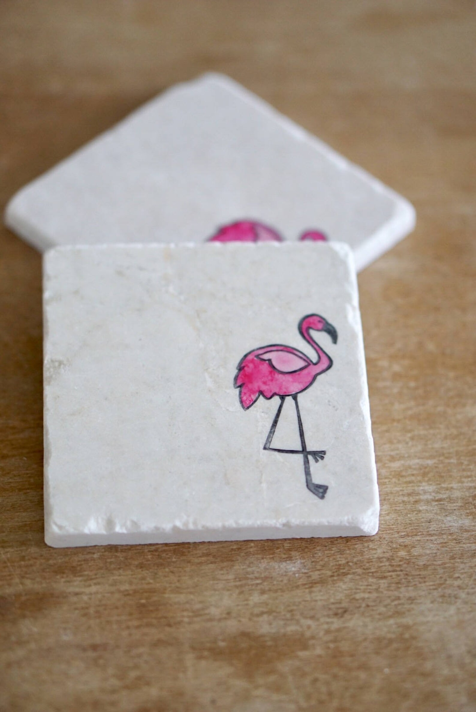 Flamingo Marble Coasters/ Flamingo Decor/ Flamingo Gift - Etsy