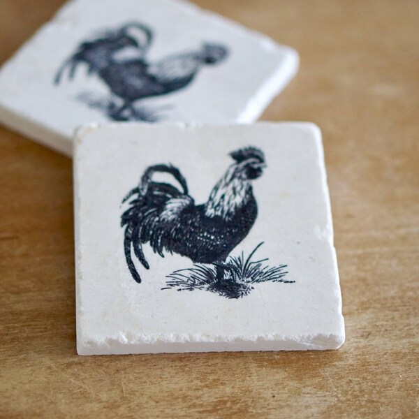 Rooster Coasters - Etsy