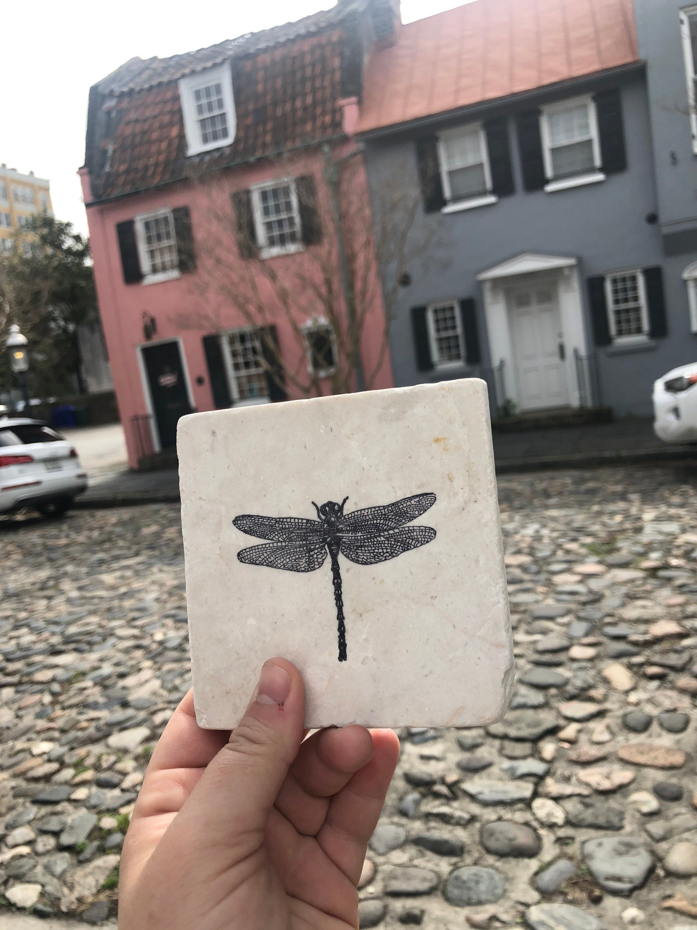 Dragonfly Marble Coasters Dragonfly Gift Dragonfly decor | Etsy