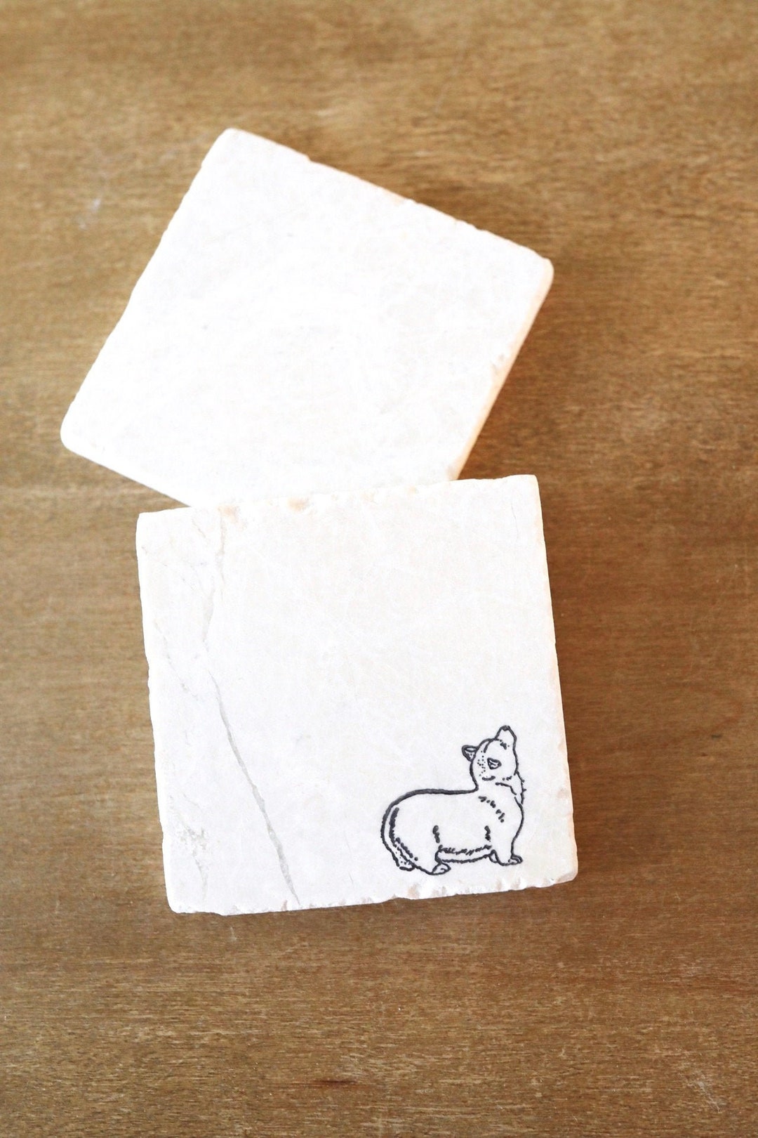 Corgi Coasters Corgi Gift Corgi Marble Coasters Stone Coasters Custom ...