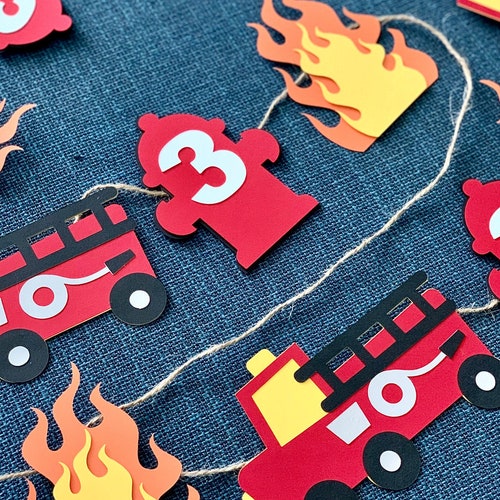Fire Truck Cake Topper Fire Cake Topper Fire Truck Birthday | Etsy