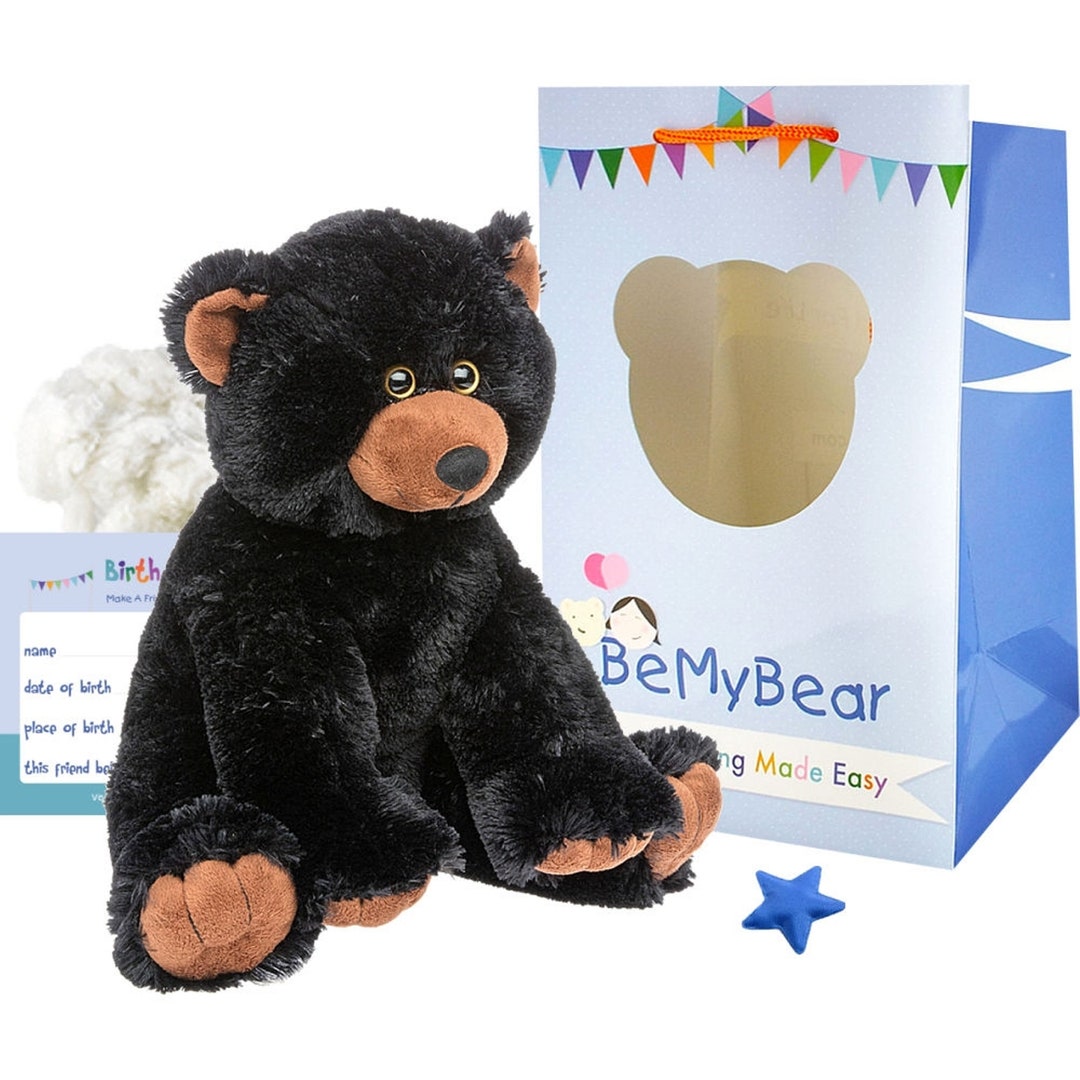 16 Inch Jet Black Grizzly ECO Bear Build Your Own Bear Kit - Etsy