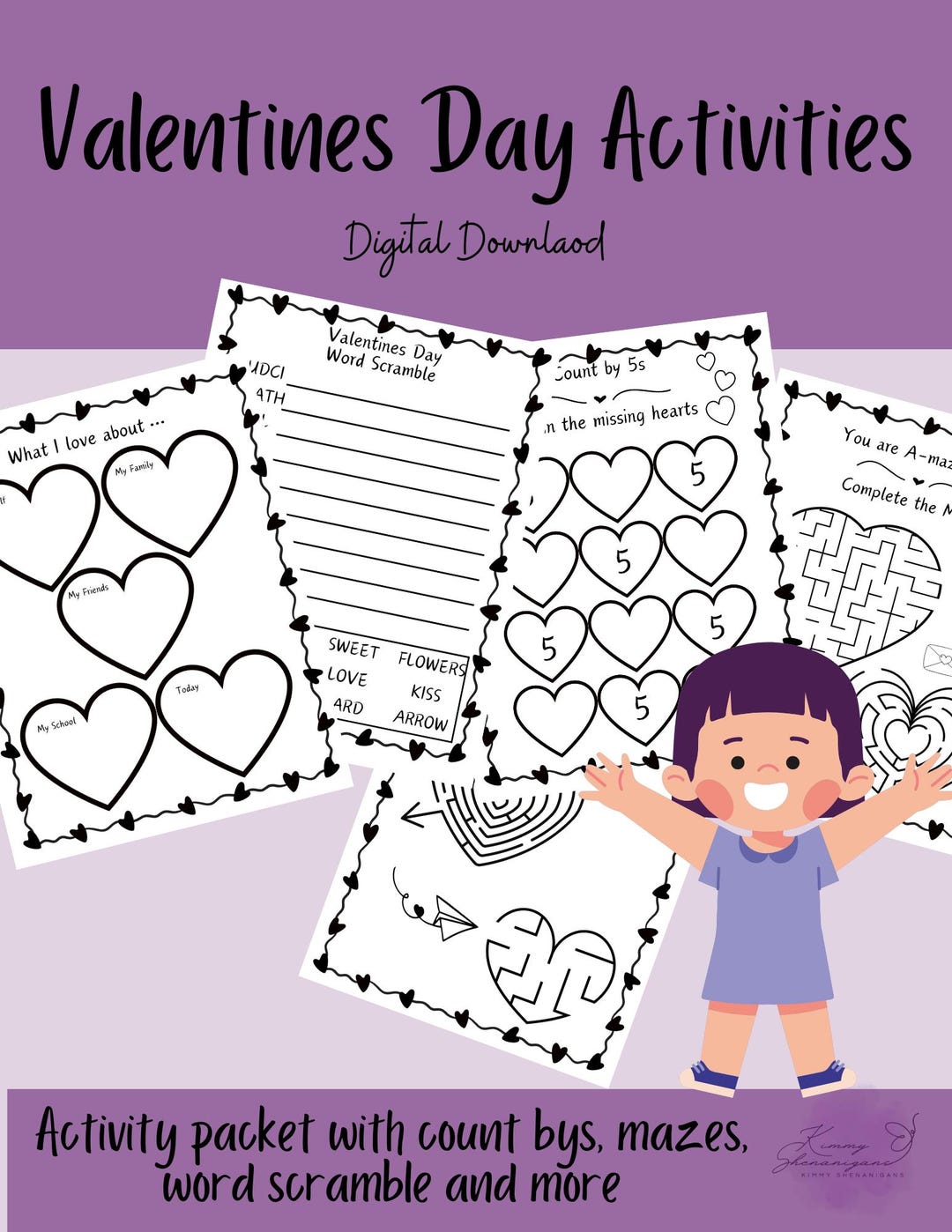 Valentines Day Activities Packets - Etsy