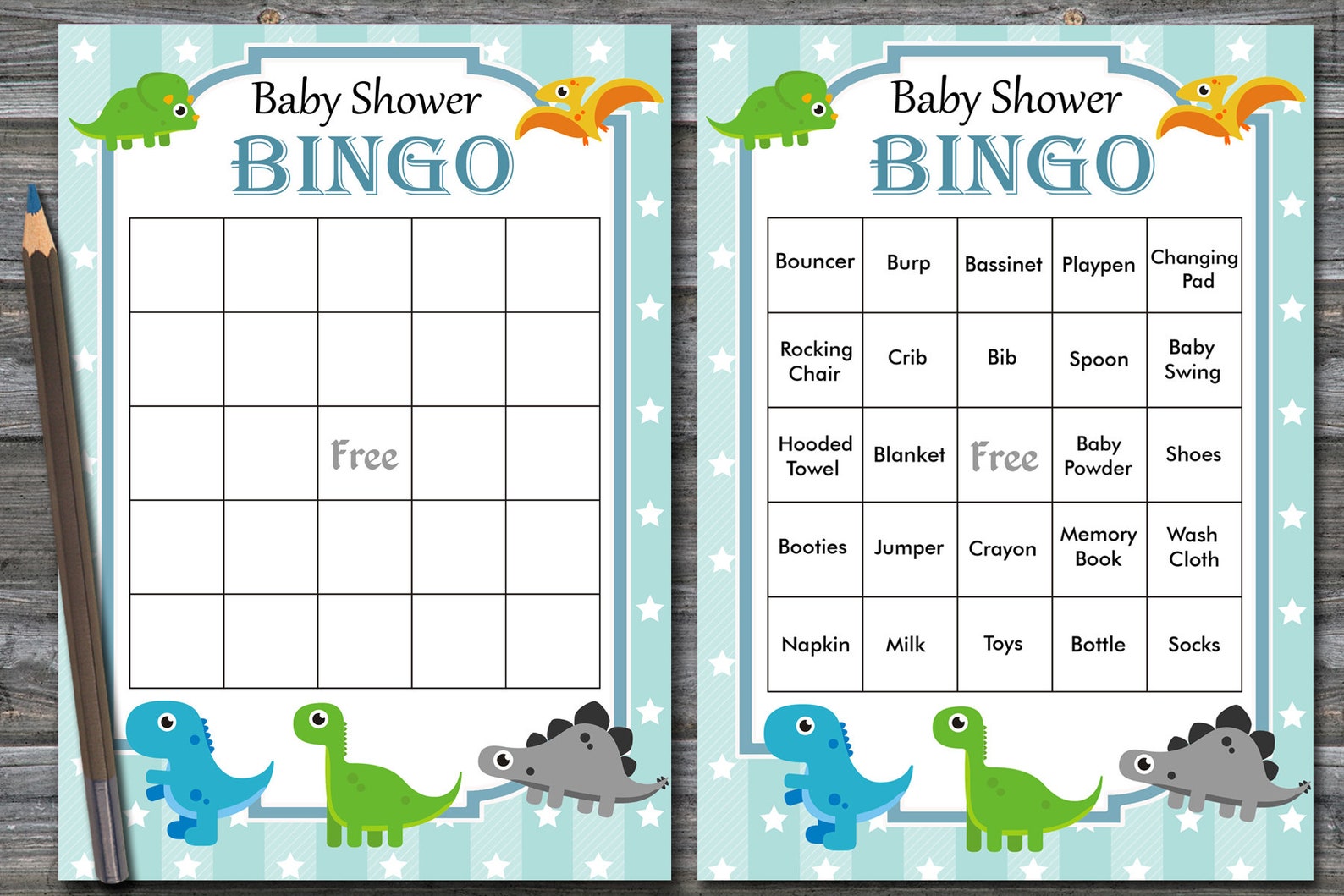 Dinosaur Baby Shower Games Package Dino Baby Shower Games | Etsy