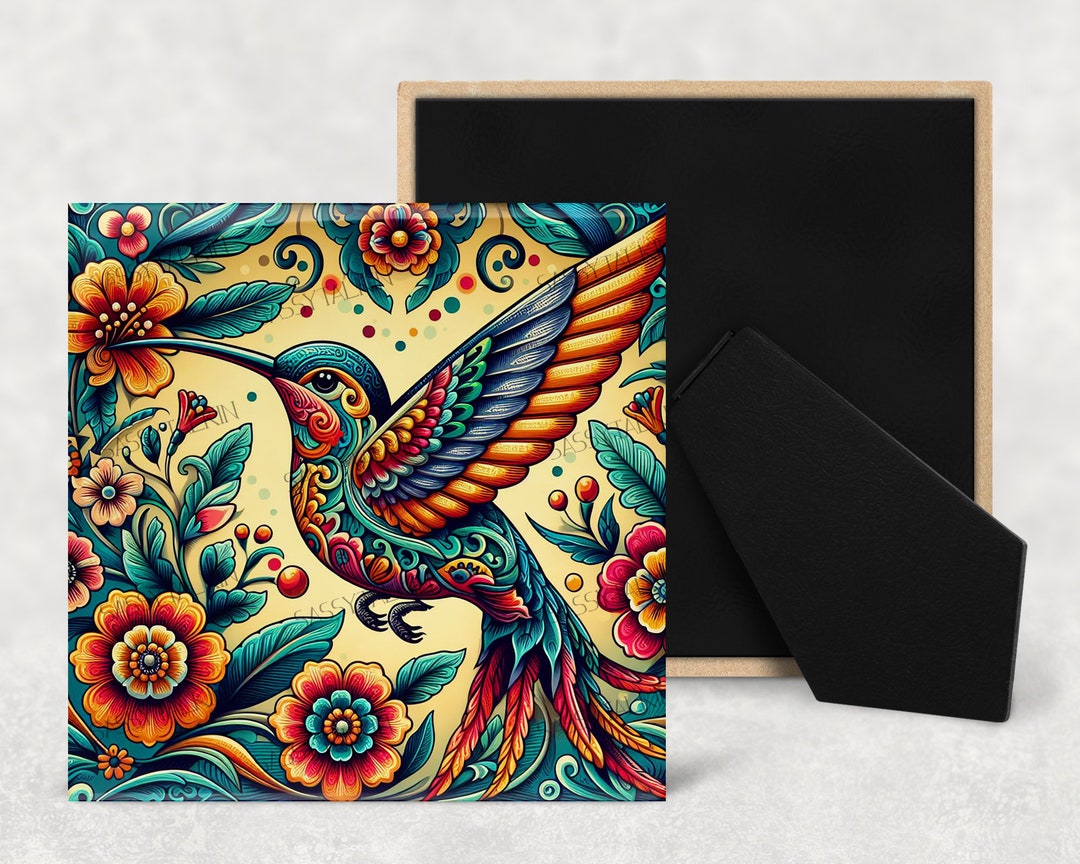 Mexican Hummingbird 403, Art Tile, Ceramic Tile, 4"x4", 6"x6 ...